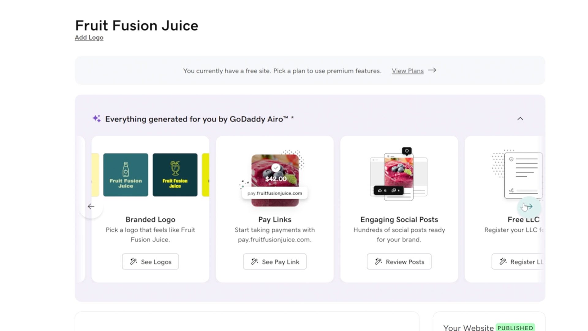 Launch and grow your business with GoDaddy Airo and the help of AI ...